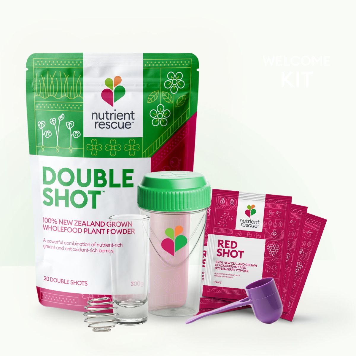 Get Started Pack | Double Shot™ Red & Green NZ Superfood Powder – Nutrient Rescue New Zealand